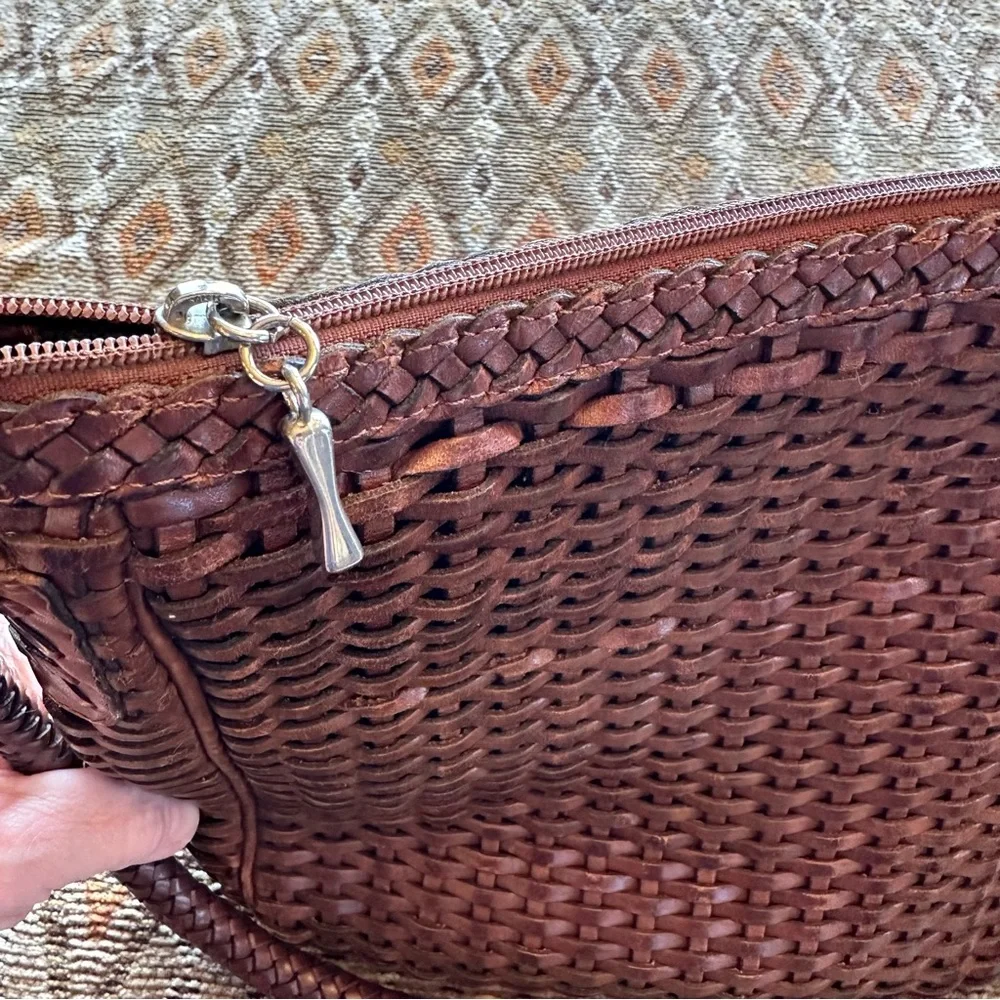 Cem | Bags | Cem Vintage Woven Structured Leather Brazilian Shoulder ...